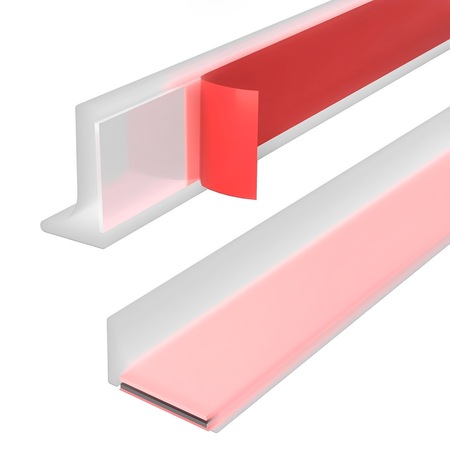 Prag de dus autocolant Trexora, flexibil, alb, 100x3cm - eMAG.ro