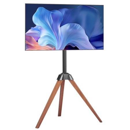 Suport TV cu Trepied, Picioare din Lemn, Capacitate de Sustinere 40 kg ...