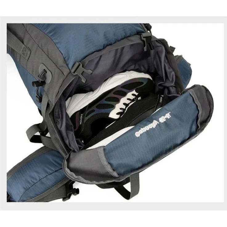 Rucsac drumetie 70L cu husa ploaie si sistem prindere echipament ...