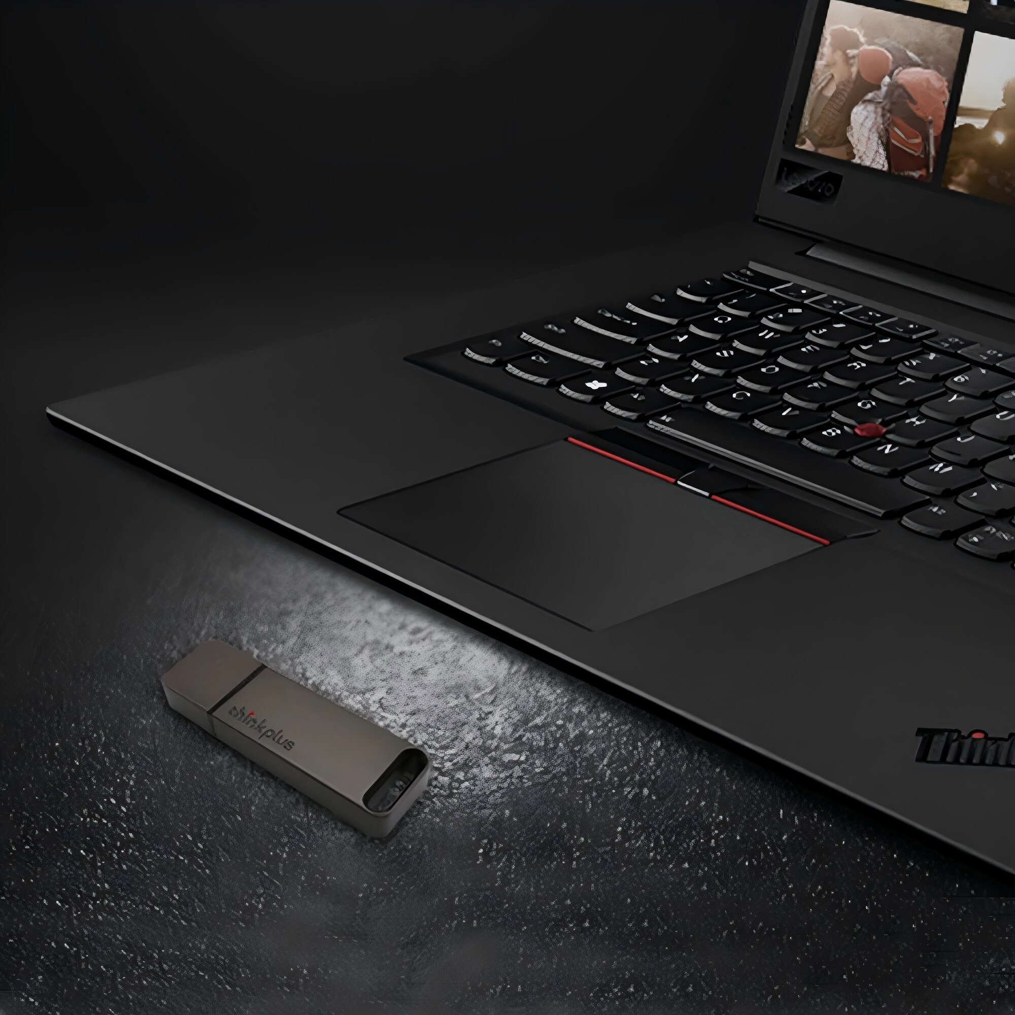 Memorie USB Lenovo ThinkPlus TU100, 1TB, metal, gri-negru, 65x19x9mm ...
