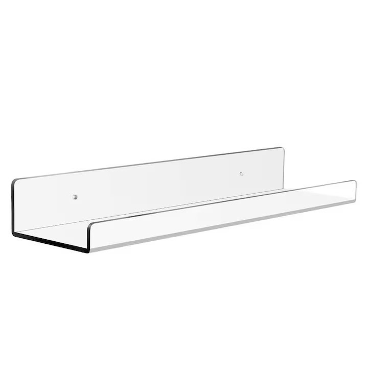 Raft suspendat transparent din acril 38x10x7 cm, polita de perete ...