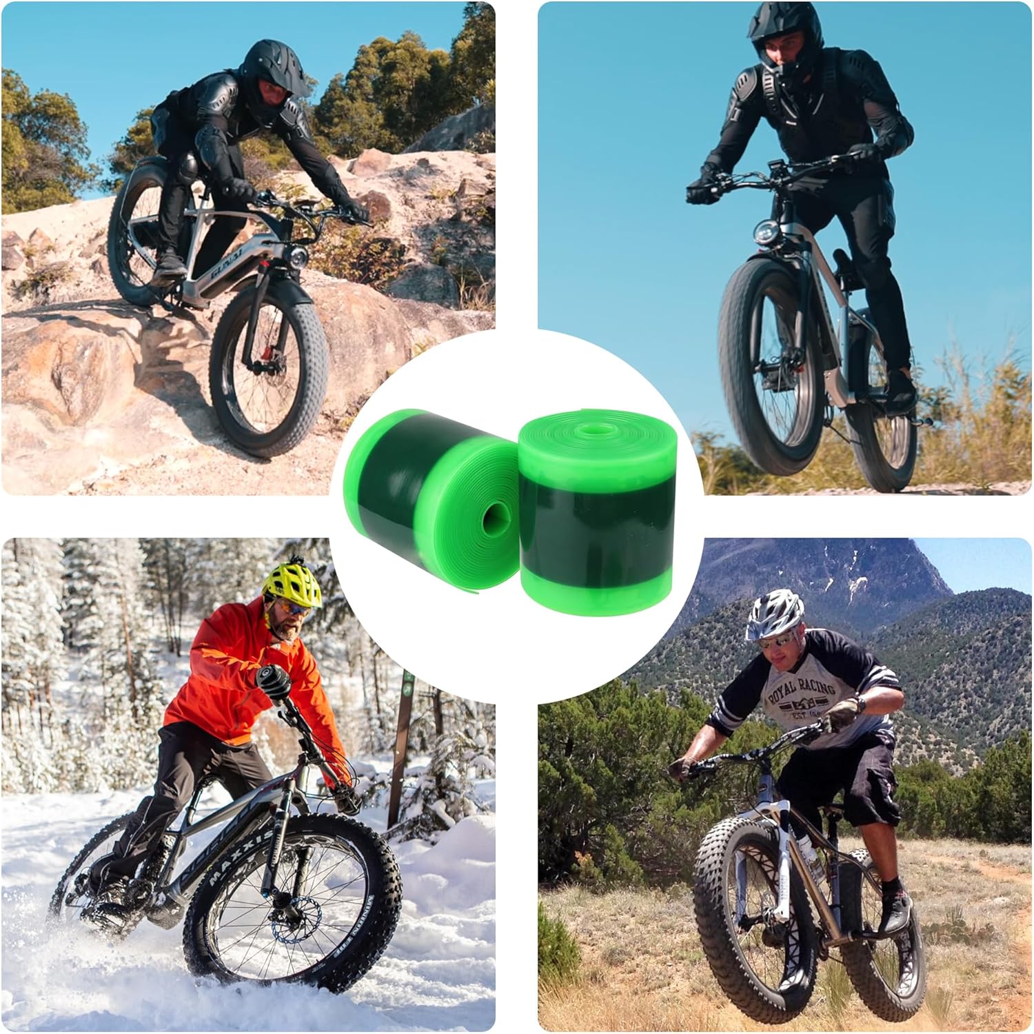 Set vulcanizare bicicleta, 2 x protectie anvelope, 110x2300mm, 1mm ...