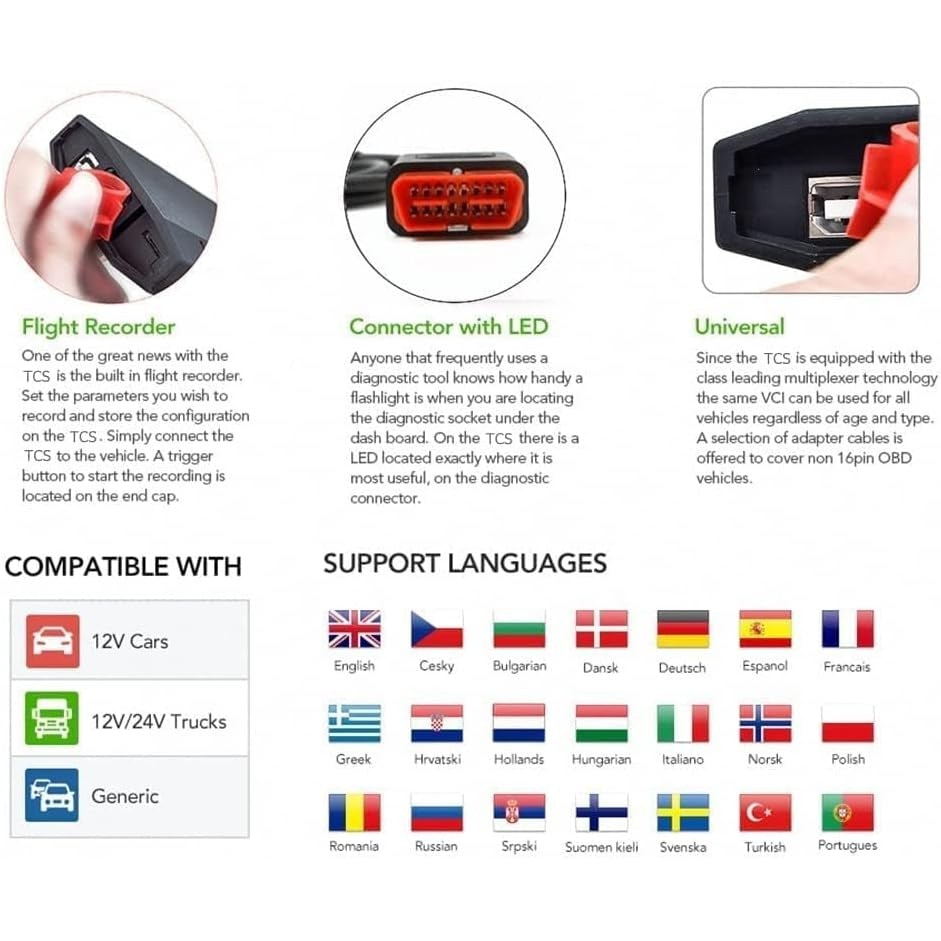 Delphi OBD2 Bluetooth autóteszter, 2024-es Fekete-Fehér kiadás ...