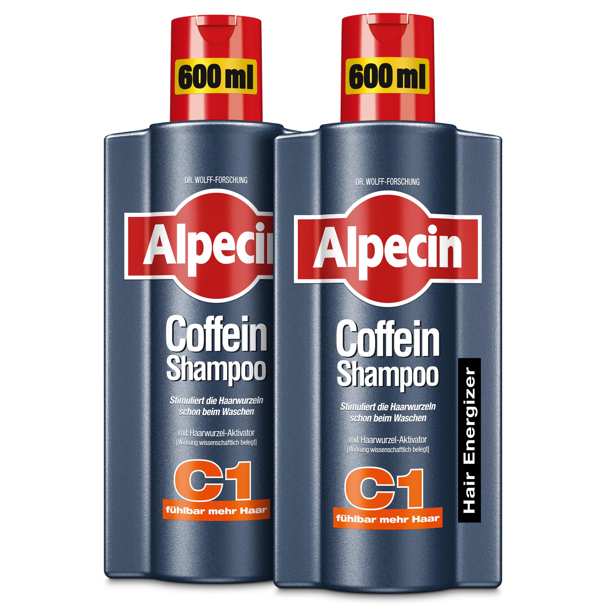 Șampon Alpecin C1, set 2 x 600 ml, pentru bărbați, cu cafeină - eMAG.ro