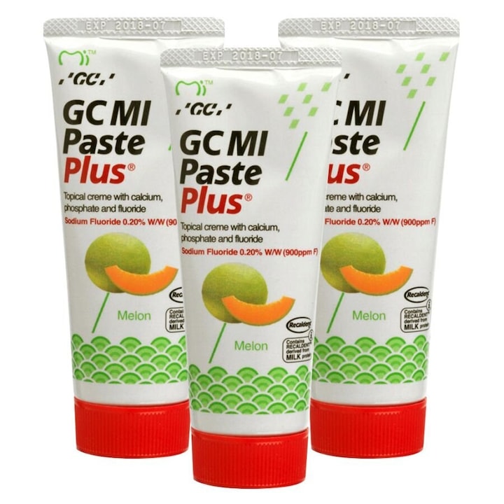 GC Mi Paste Plus fogkrém, 35 ml, 3 darabos készlet, görögdinnye ízű - eMAG.hu