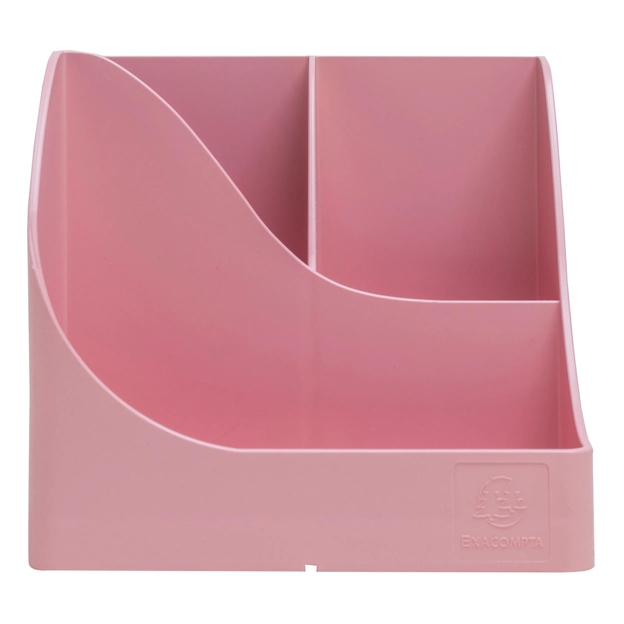 Organizator de birou Exacompta Authentic din plastic, roz - eMAG.ro