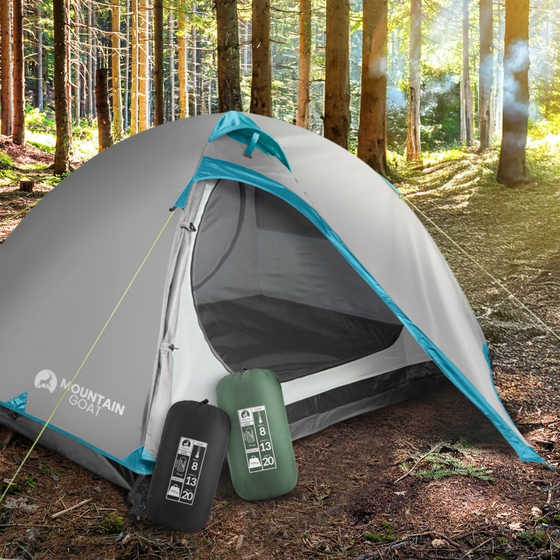 Cort ergonomic pentru aventuri outdoor, PRIME DUO, MOUNTAIN GOAT, 2 ...