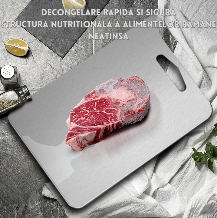 Tocator de Bucatarie FoTehniq, Inox, Usor de Curatat, 45x30x0.3cm ...