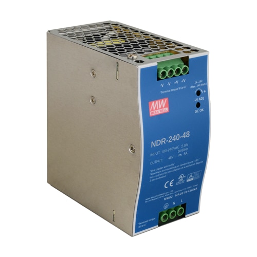 Sursa de alimentare in comutatie, 48V / 5A, sina DIN - MEAN WELL NDR ...