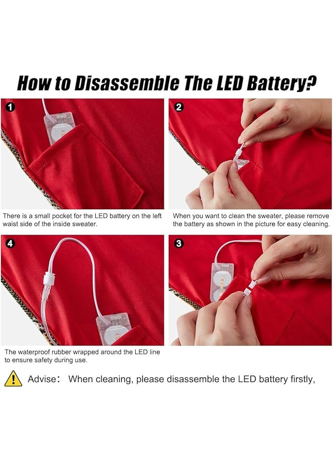 Pulover de Craciun cu LED-uri – Design Amuzant si Festiv, Unisex ...