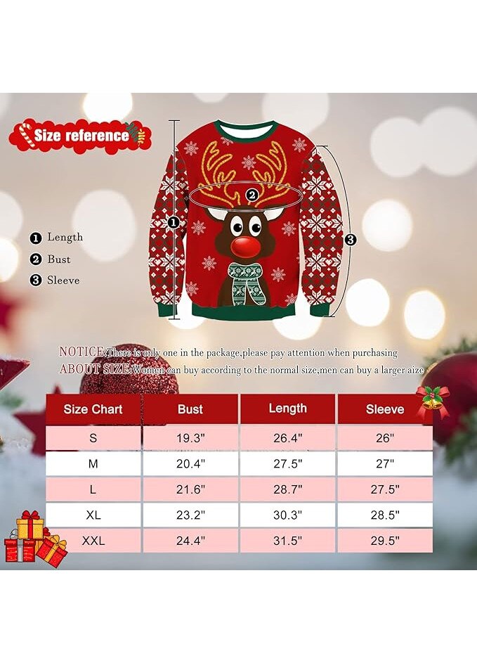 Pulover de Craciun cu LED-uri – Design Amuzant si Festiv, Unisex ...