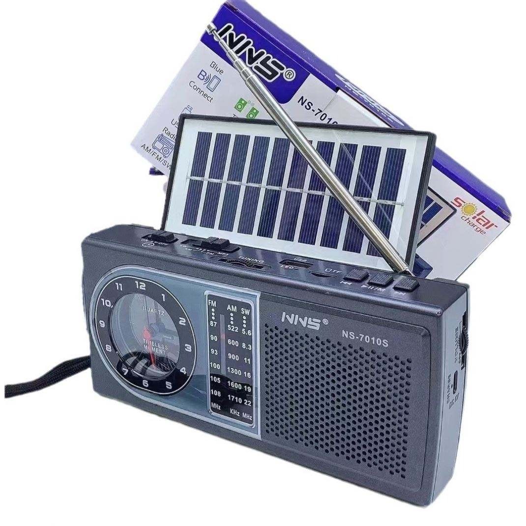 Radio Portabil NS-7010S BT – Bluetooth, Ceas, Acumulator, USB, AUX, cu ...