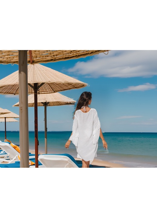 Rochie plaja pentru femei, V-neck, marimea M - eMAG.ro