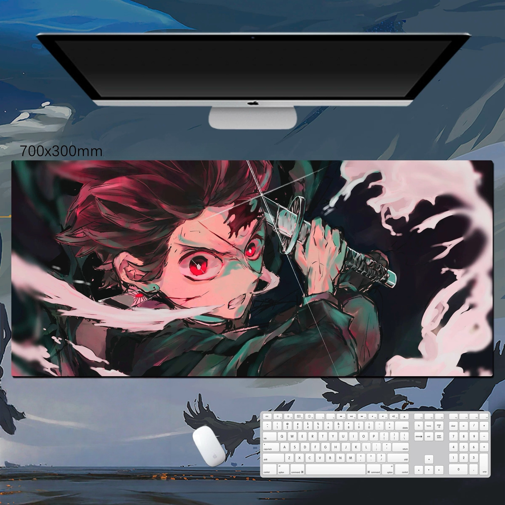 Mouse pad anime Demon Slayer – mare, antiderapant pentru gaming, cu ...