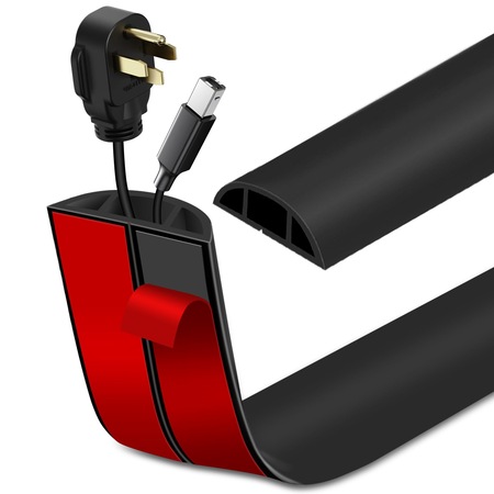Protectie cabluri, 2M, PVC, negru, flexibil, autocolant - eMAG.ro