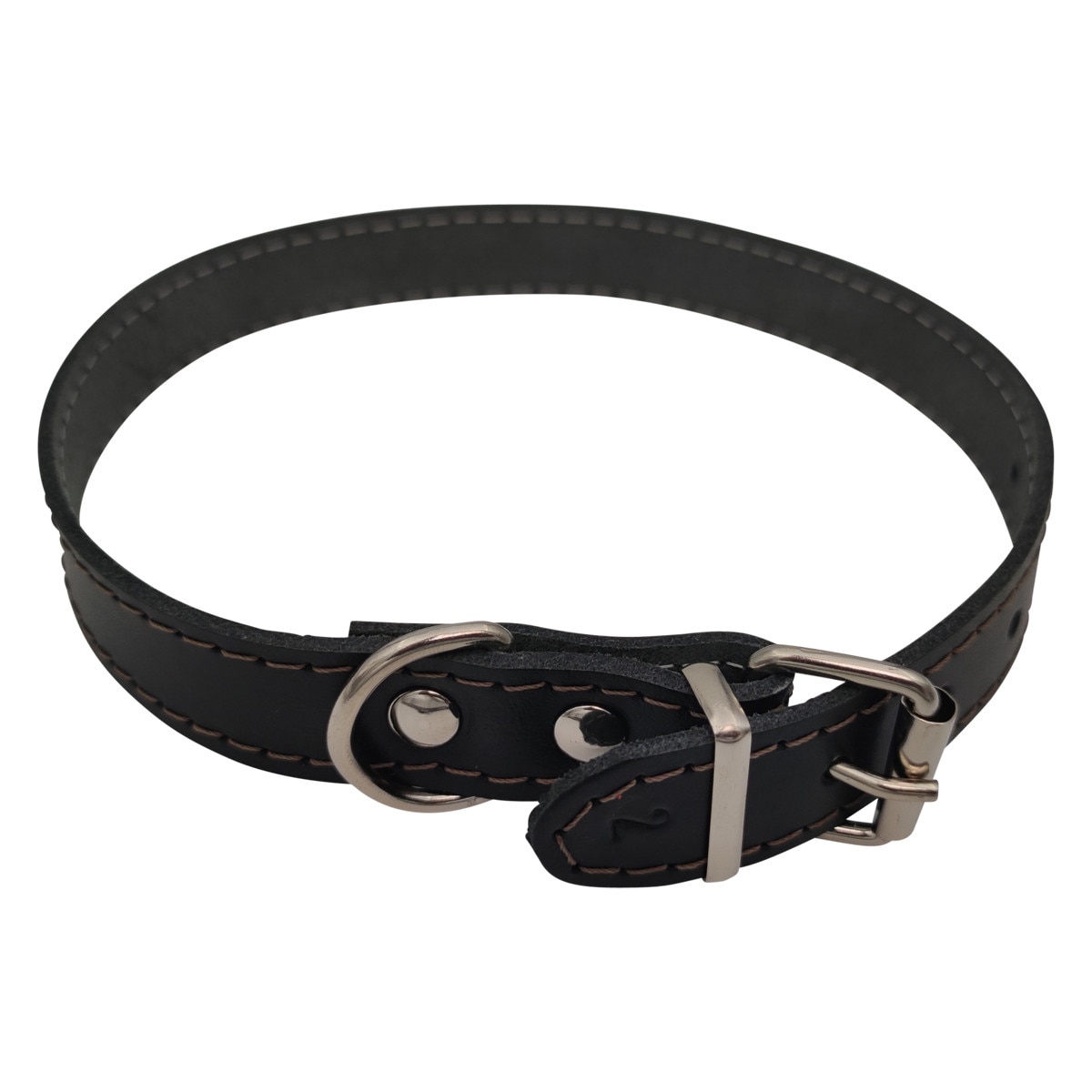 Zgarda Caini Piele Naturala Simpla (Nr.2: 2cm x 44 cm) PETRO - Neagra ...