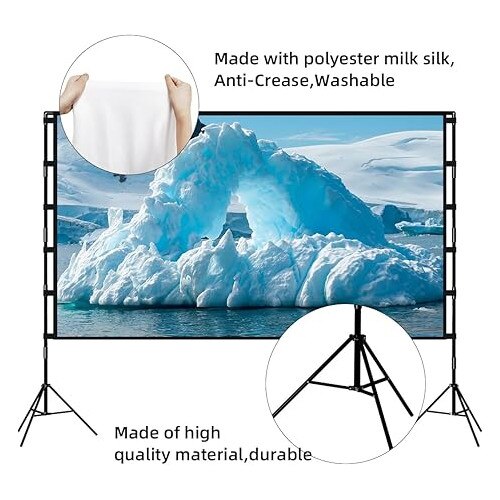 Ecran de proiector si suport, XINLOSHU® Ecran de proiector portabil de ...