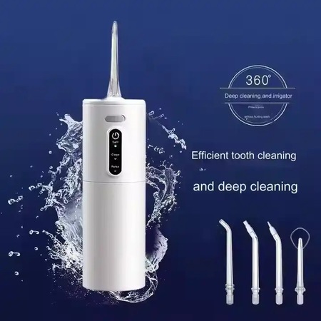 Irigator bucal electric, 280ml, 3 setari de presiune, 5 duze, portabil ...