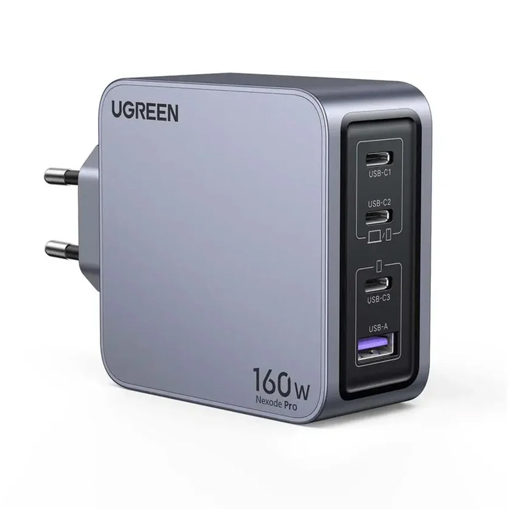 Incarcator USB Type-C GaN 160W 3A Cablu Inclus 1.5m - Ugreen Nexode Pro X763 (25877) - Grey ...