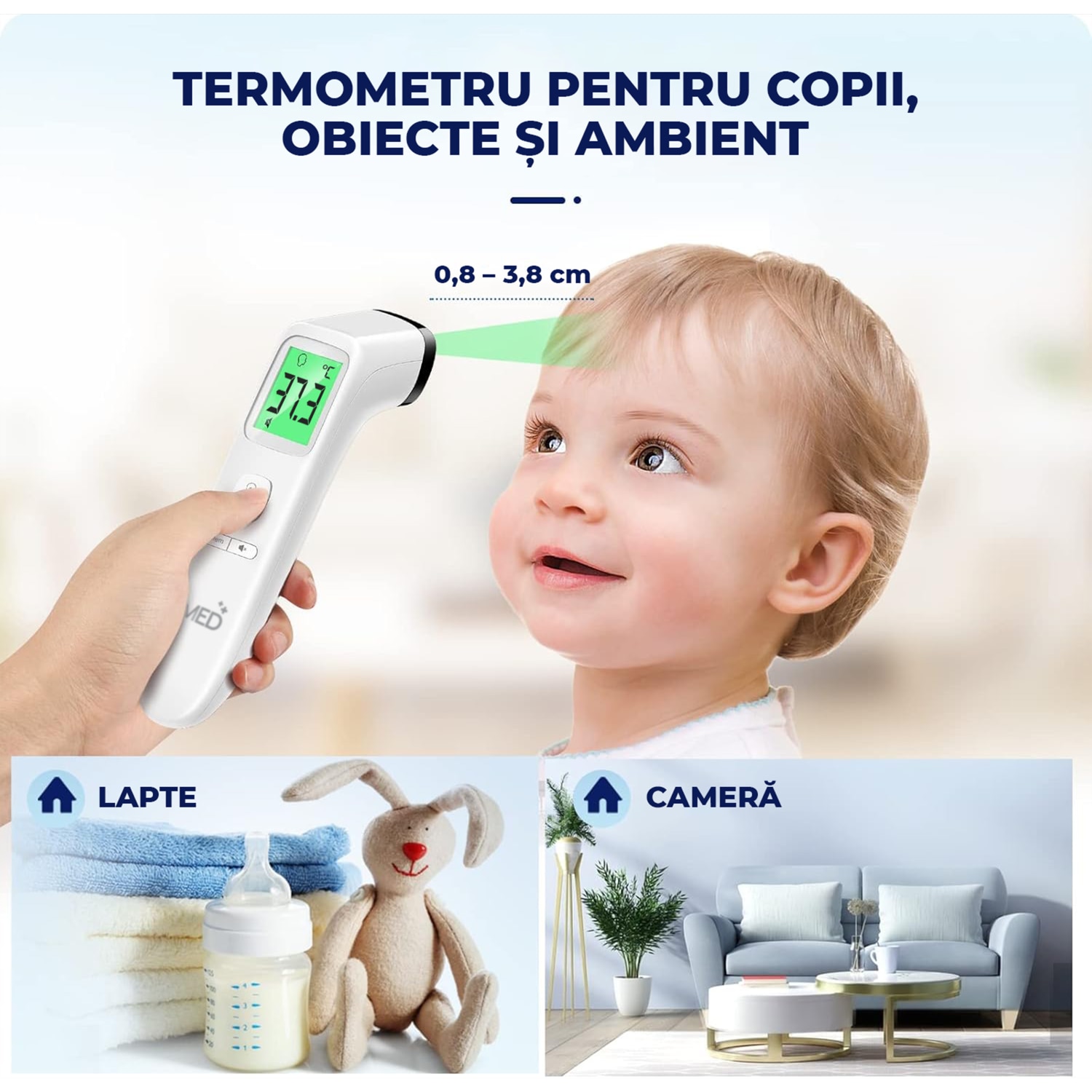 TIV MED Termometru Digital cu Infrarosu Fara Contact pentru Bebelusi ...