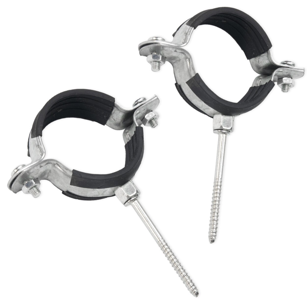 Set 2 cleme de fixare pentru tevi, DECORTREND, 32-35mm, otel zincat ...