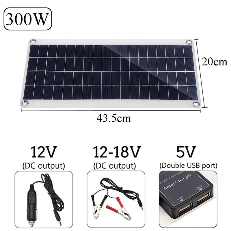 Kit panouri solare, incarcator solar portabil cu controler de 100A ...
