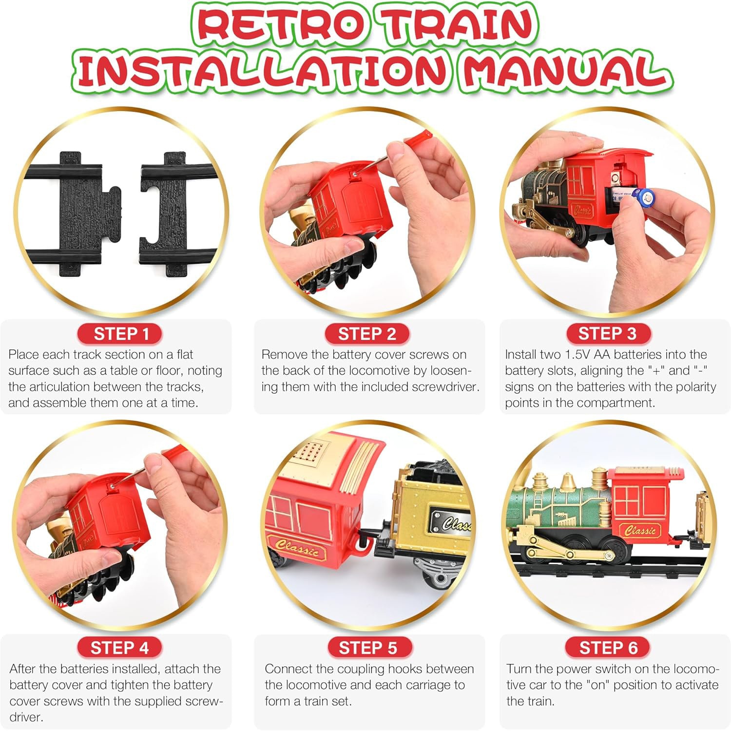 Trenulet Electric cu Aburi pentru Copii, Ydene®, Mini model electric ...