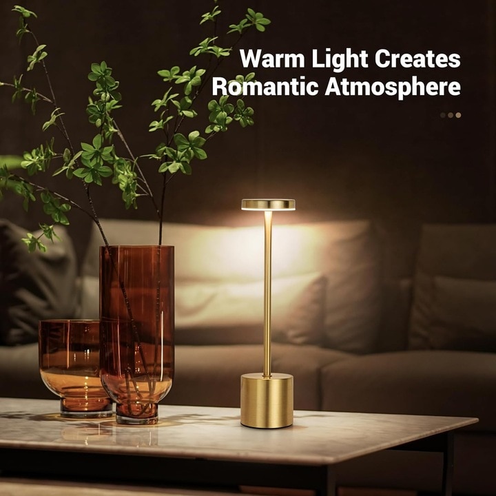 Veioza Lampa masa birou portabila, cu acumulator si touch - eMAG.ro