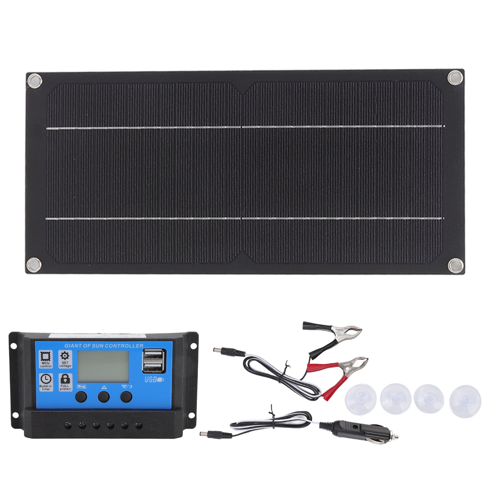 Kit panou solar portabil 600W, 18V, 100A, dimensiuni 300x145mm, pentru ...
