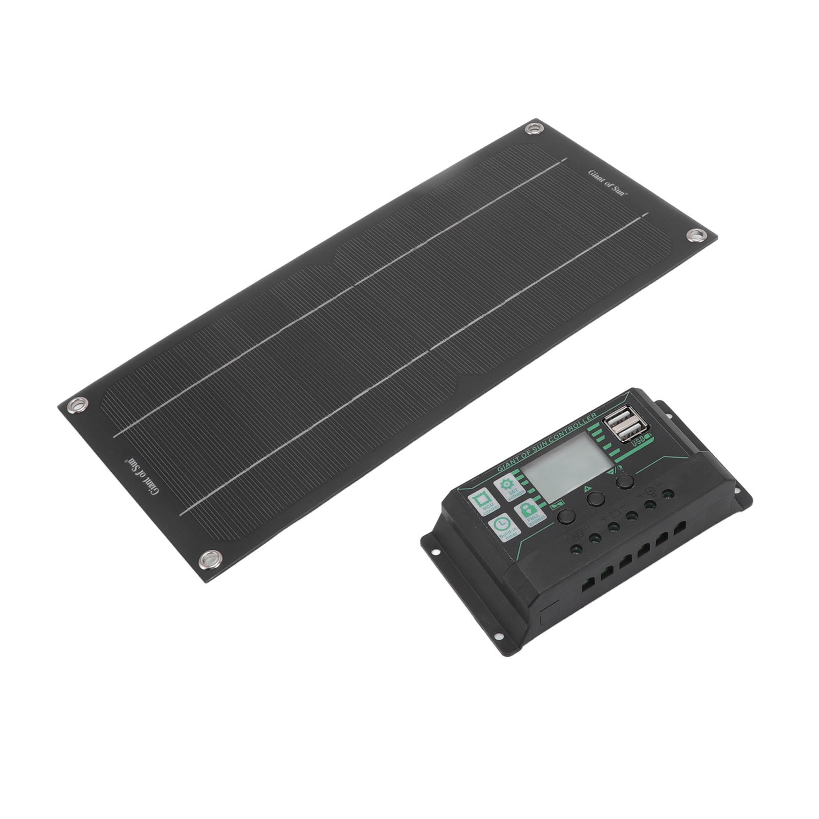 Kit panou solar 600W, controler 100A, negru, 30x14cm - eMAG.ro