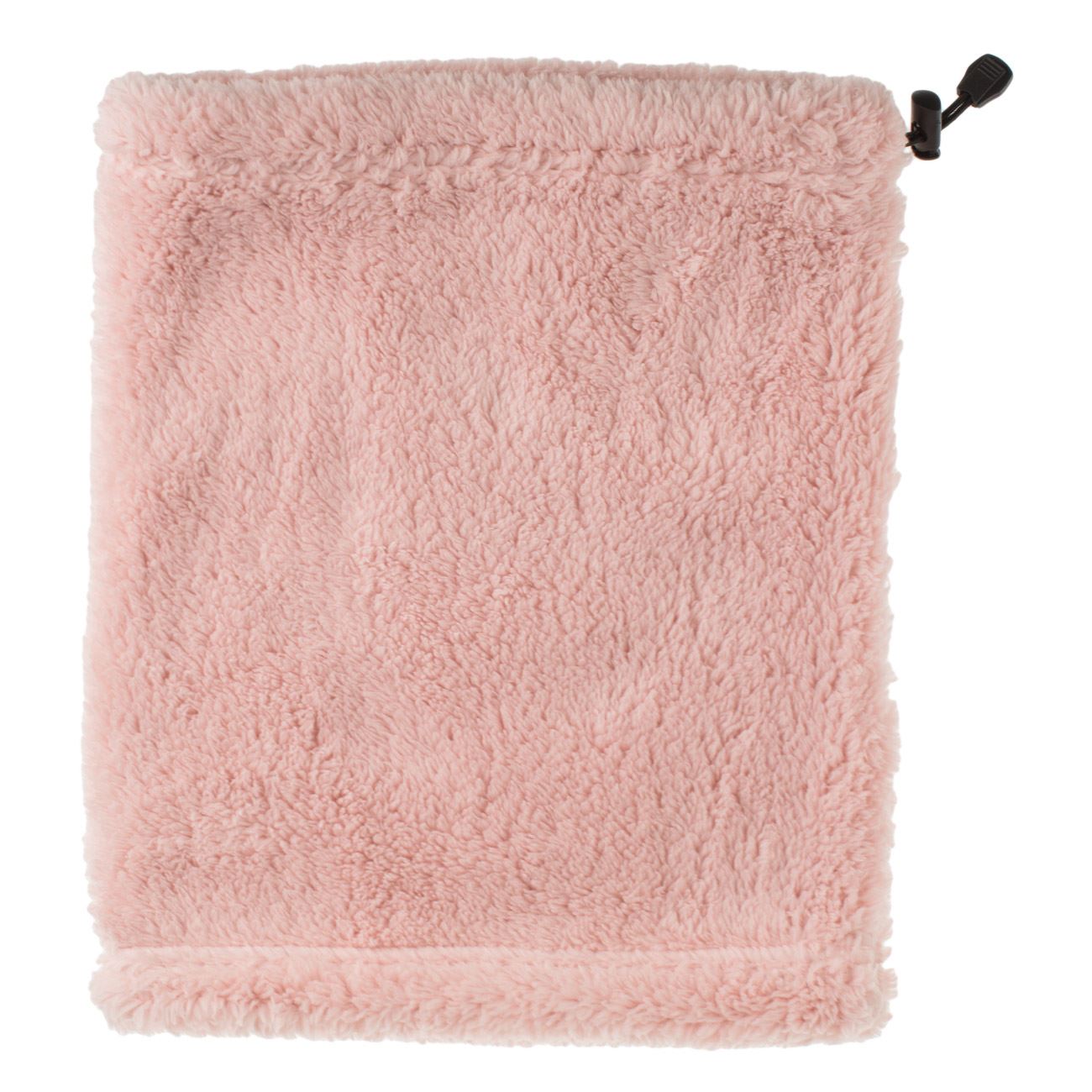 Fular circular fleece pufos pink nude cu siret - eMAG.ro