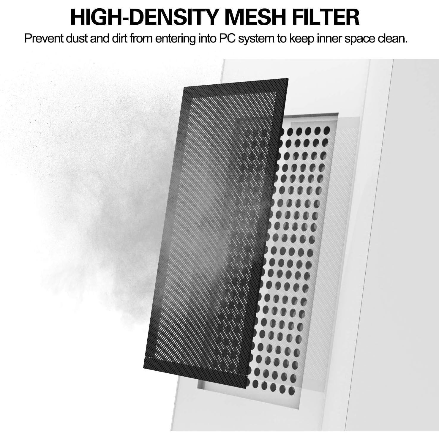 Set 2 filtru de praf pentru ventilatoare PC, PsAyl®, cu cadru magnetic ...