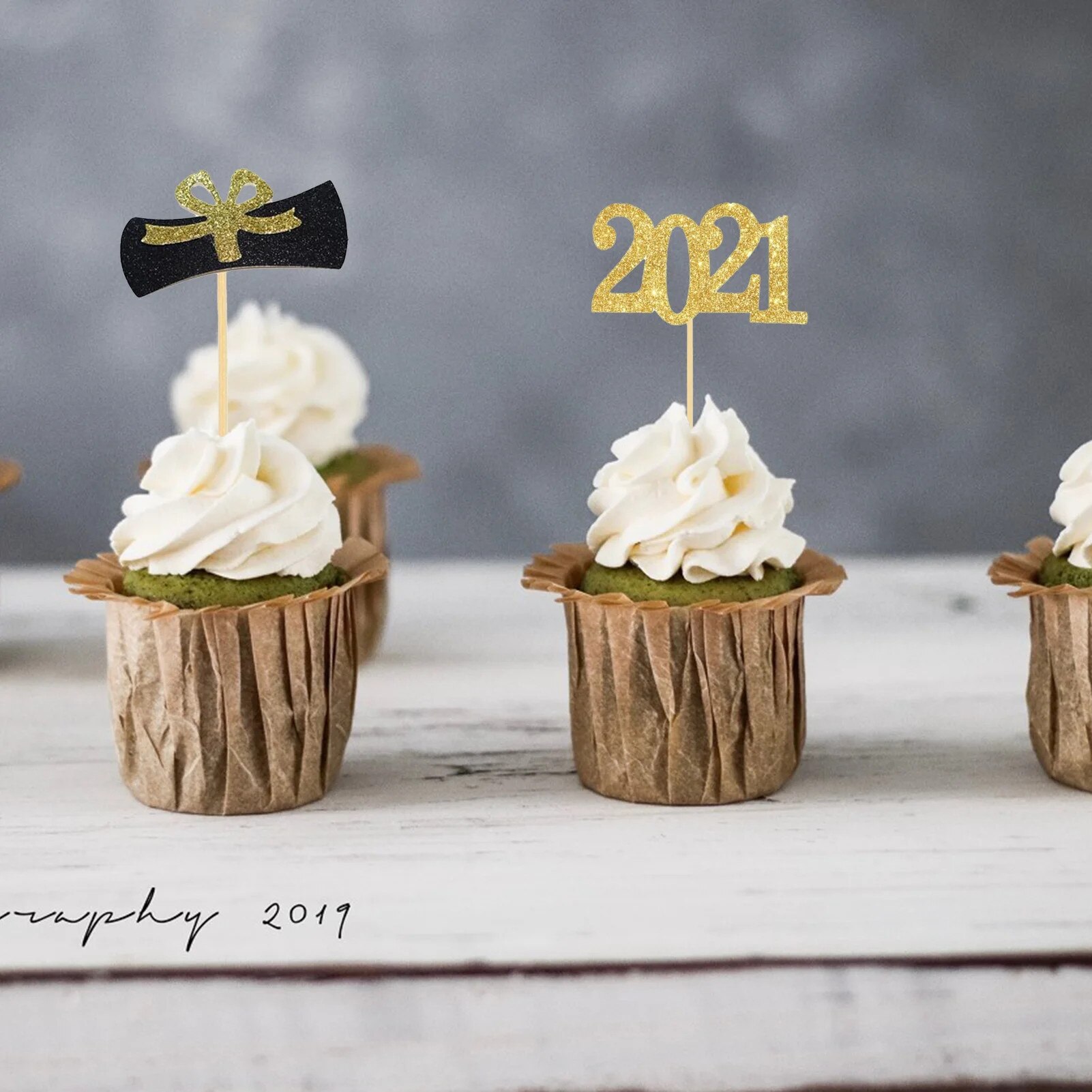 Set 24 Piese Cake Toppers din Hartie Eco-Friendly pentru Petrecere de ...