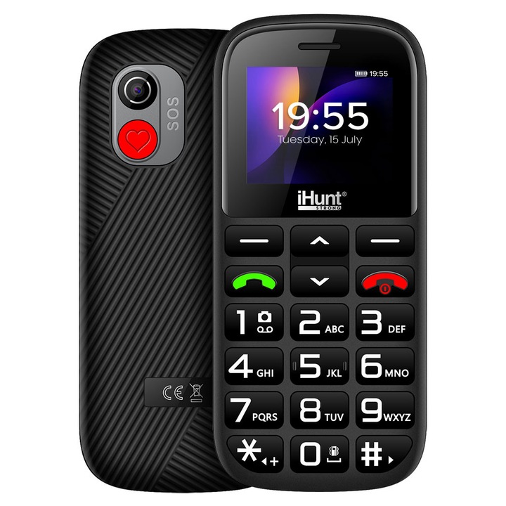 Telefon mobil iHunt Senior Comfort, Display 1.77", Dual SIM, GSM ...