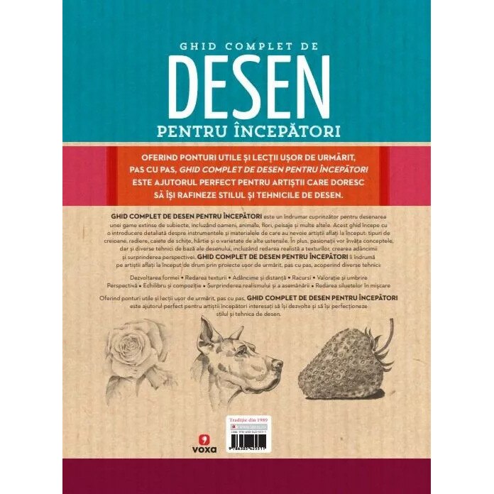 Ghid complet de desen pentru incepatori. Peste 200 de tehnici, ponturi ...