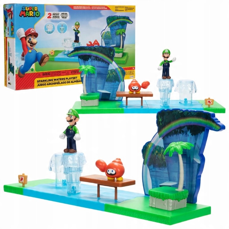 JAKKS Pacific Super Mario Bros, Luigi and Huckit Crab Playset ...