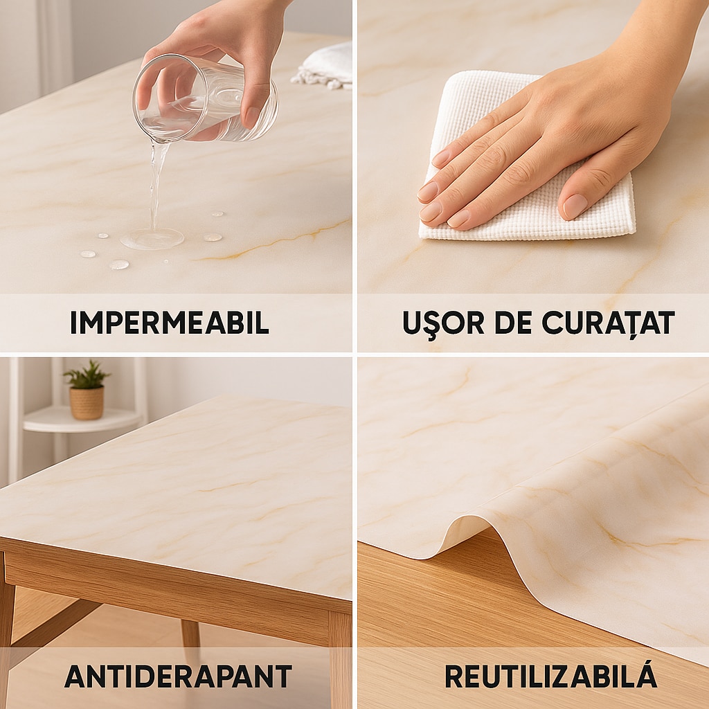 Protectie de masa, PVC siliconizat, 1.2 mm grosime, 160 x100 cm, model ...