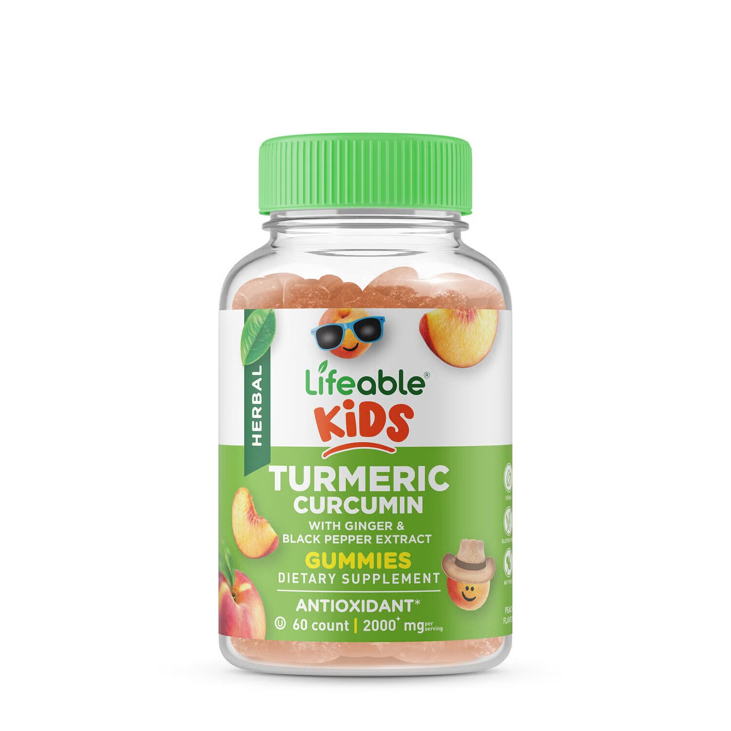 Jeleuri GNC Live Well cu turmeric și curcumin 2000mg, aromă de piersică ...