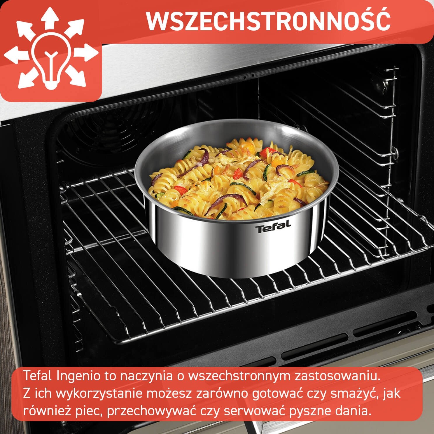Set tigai si oale Tefal, 8 elemente, inox, cu maner detasabil - eMAG.ro