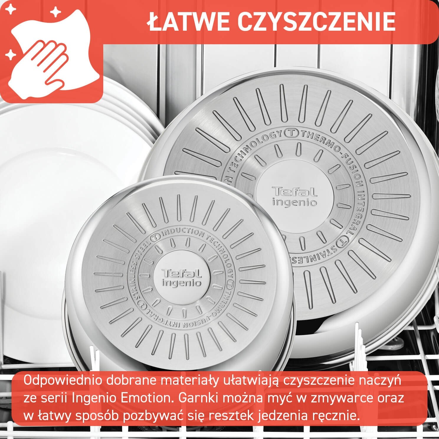 Set tigai si oale Tefal, 8 elemente, inox, cu maner detasabil - eMAG.ro