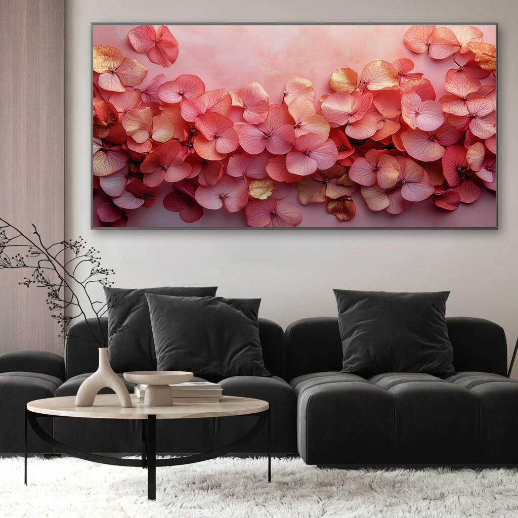 Tablou cu Flori – Atingere Roz - 50 x 70 cm, Arta Florala pe Panza ...