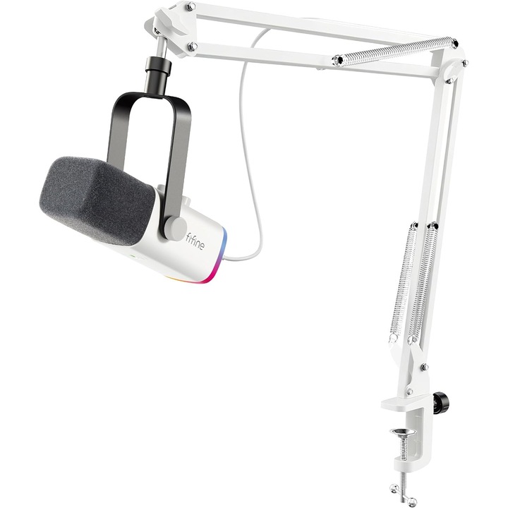 Microfon Profesional FIFINE AM8 Cu Stativ Boom Arm, Conectivitate USB ...