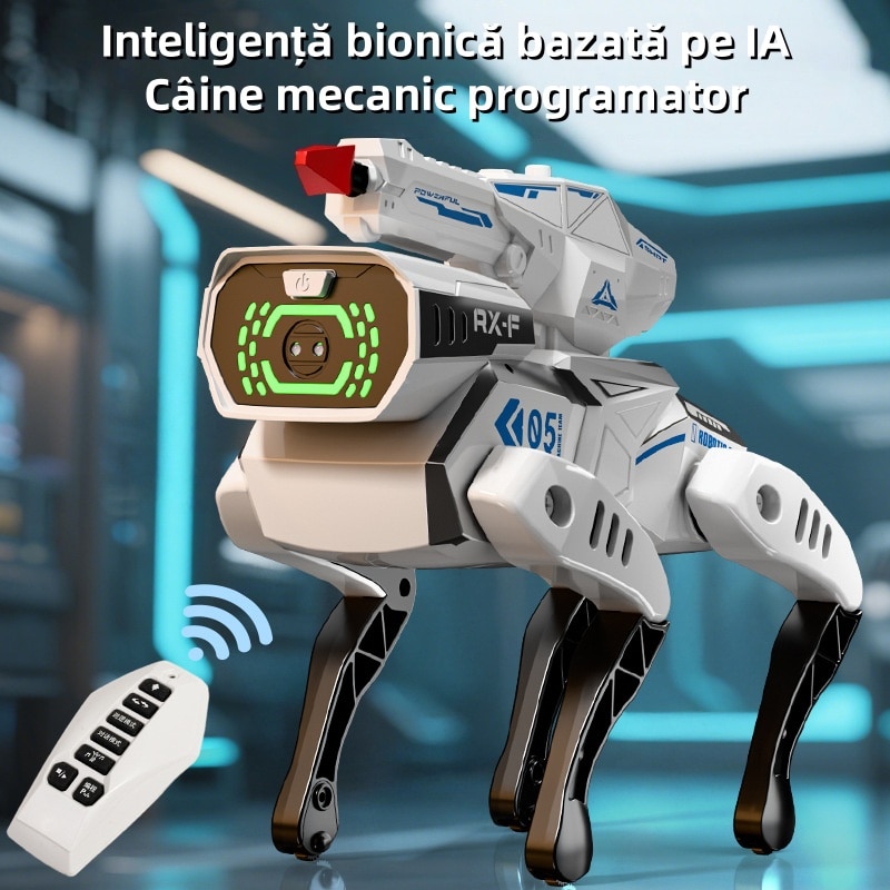 Caine robot inteligent, programare, patru picioare, recunoastere vocala ...