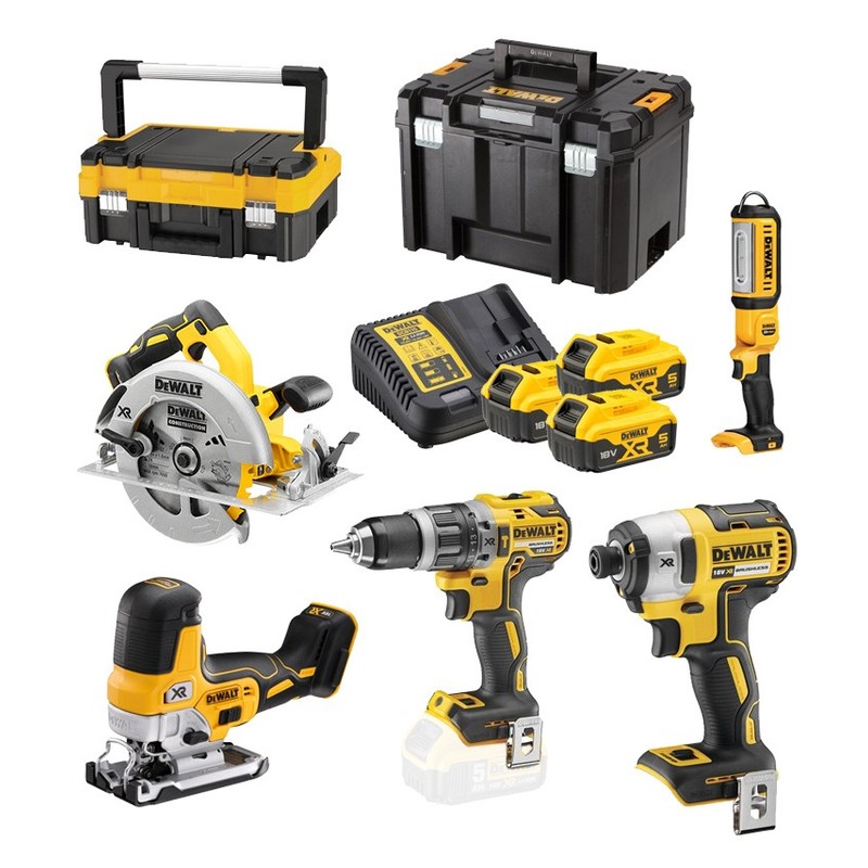 Pachet 5 scule Dewalt DCK500P3T - eMAG.ro