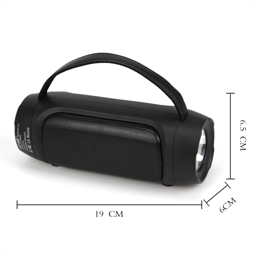 Boxa Portabila NNS Neagra, Cu Incarcare Solara, Radio FM, Bluetooth ...