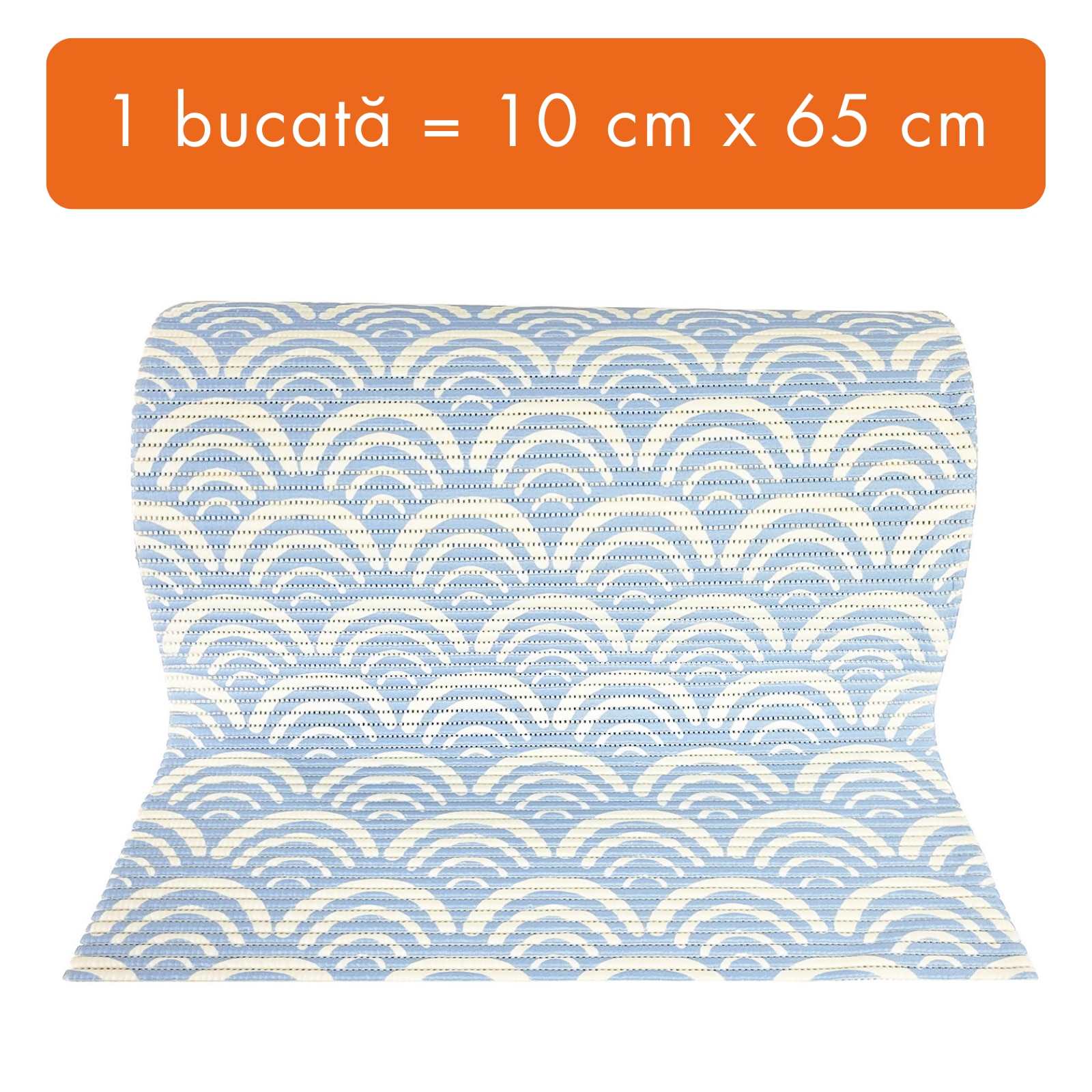 Covoras de baie Decomeister Model Valuri, antiderapant, 65x10cm - eMAG.ro