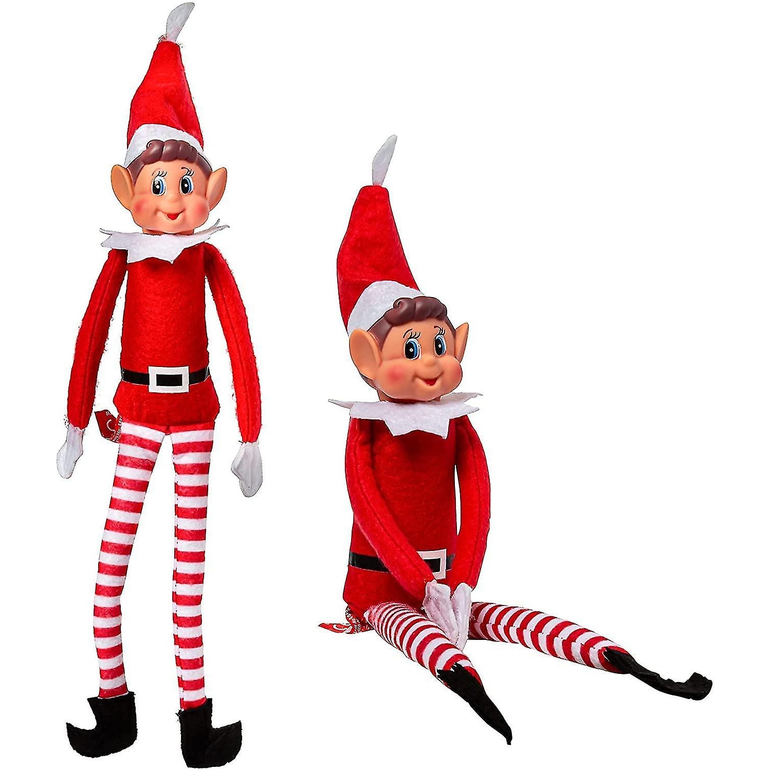 Elf de Craciun cu Velcro in Mana, Jucarie de Plus Moale, Multicolor ...