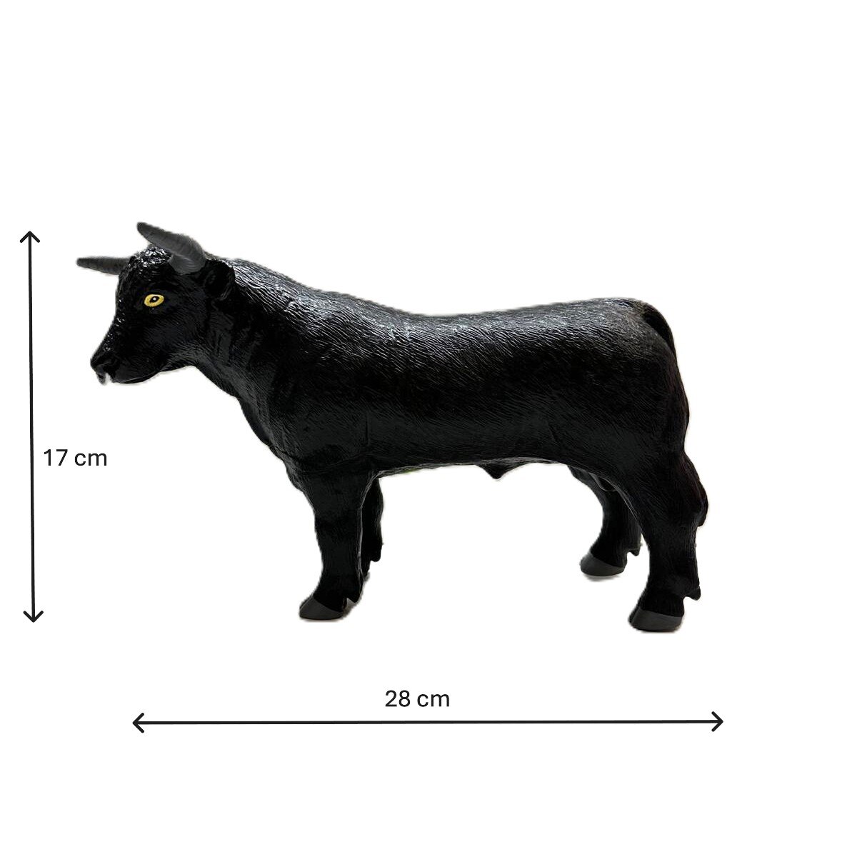 Figurina cauciuc, GHEMOTOC®, animale domestice, 28x17 cm, taur negru ...