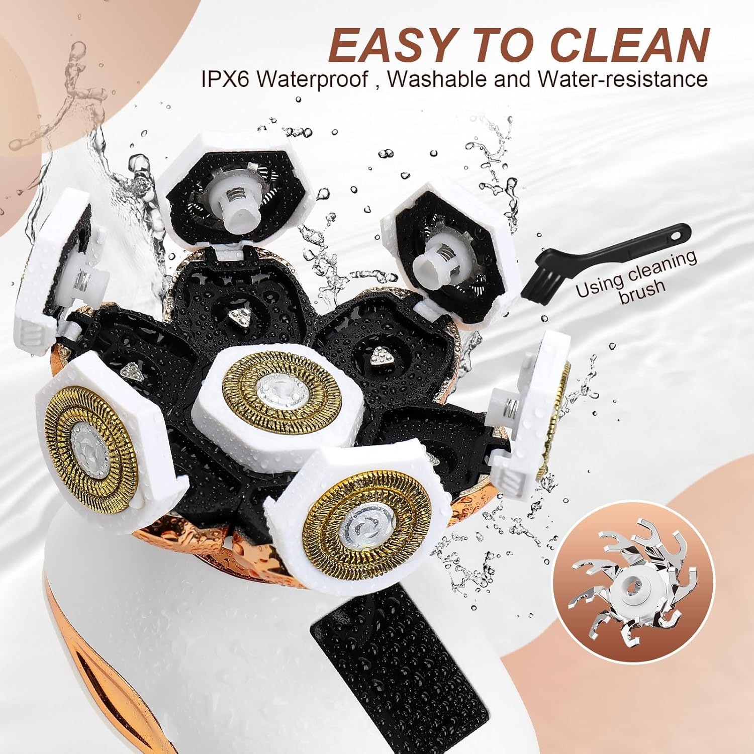 Epilator electric pentru femei 5-in-1 rezistent la apa, MOSMAOO®, Umed ...