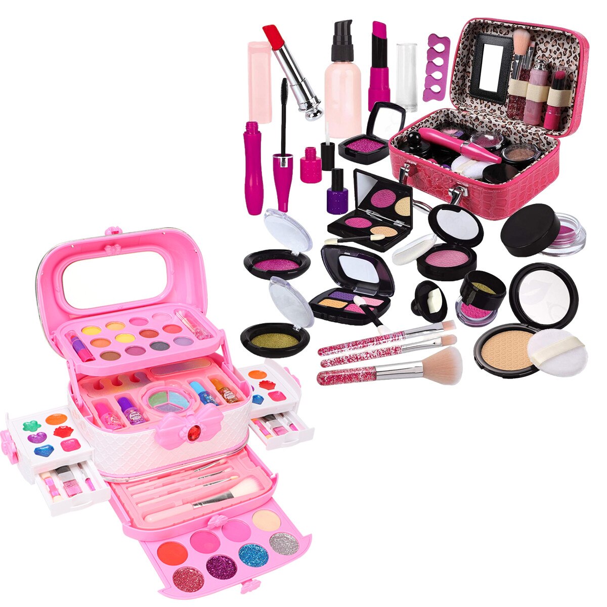 Trusa de machiaj pentru copii, Set Make-Up, YOUKUKE®, cu 54 de elemente ...